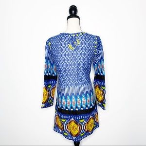 Vintage | Tops | Simi Bohemian Embroidered Patterned Tunic Dress Sm ...